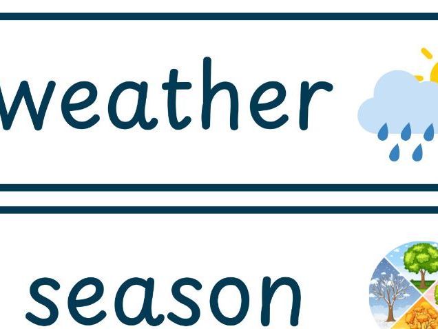 Vocabulary Labels for Weather theme | Teaching Resources