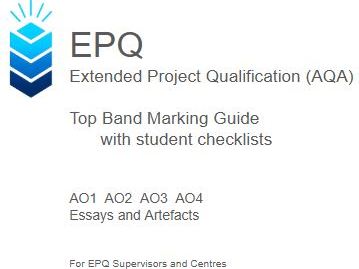 EPQ Top Band Marking Guide with Student Checklists (AQA) | Teaching ...