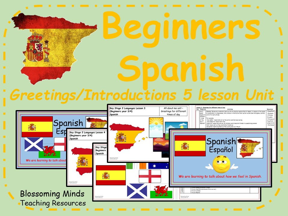 Beginner Spanish - Greetings and Introductions Bundle | Teaching Resources