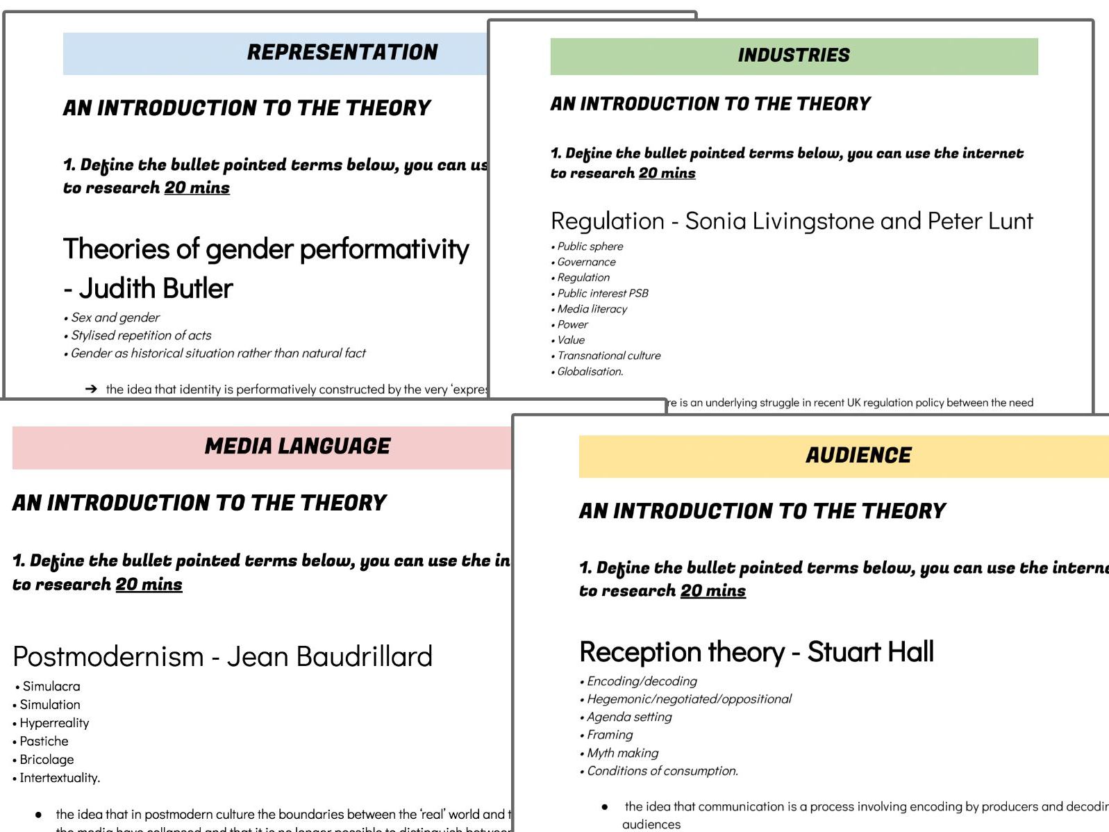 WJEC Media A Level Representation, industries, Audience & Media ...