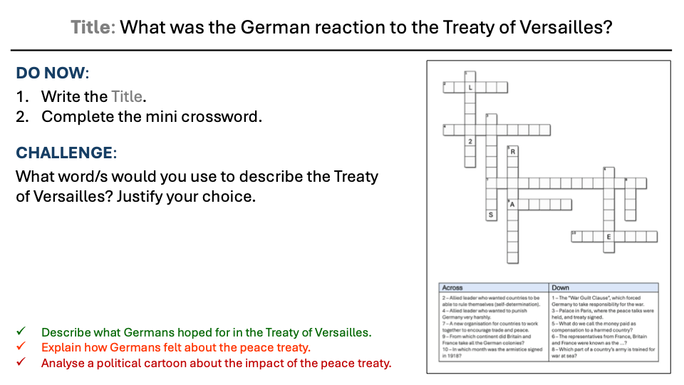 German Reactions to the Treaty of Versailles (AQA) | Teaching Resources