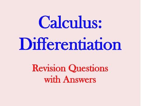 Calculus - Revision Exercises on Methods of Differentiation | Teaching ...