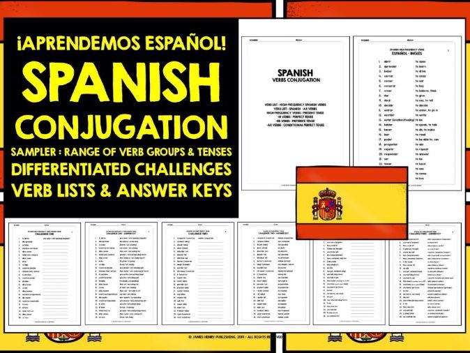 SPANISH CONJUGATION PRACTICE SAMPLER | Teaching Resources