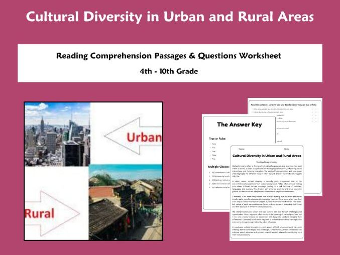 Cultural Diversity in Urban and Rural Areas: Reading Comprehension ...