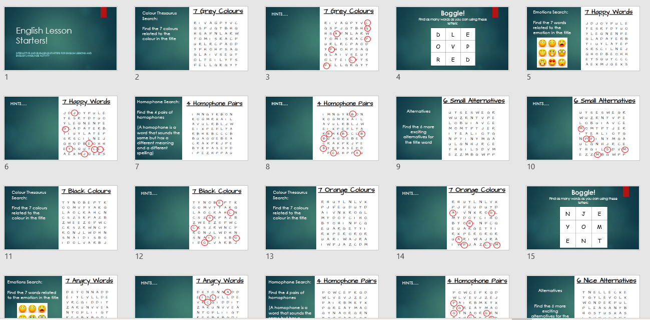 English Lesson Starters Fun and Interactive | Teaching Resources