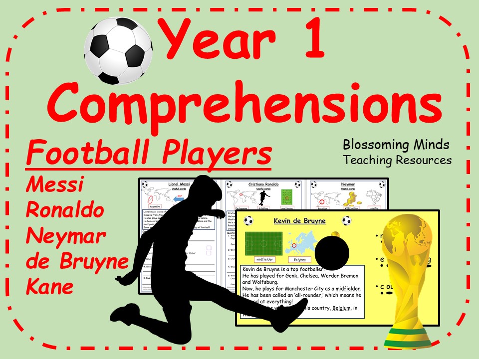 Year 1 Footballers Reading Comprehensions | Teaching Resources
