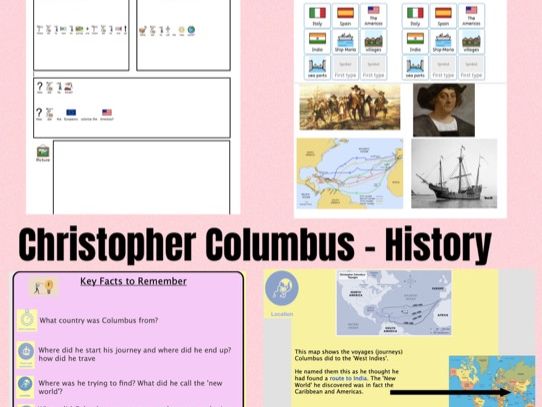 KS1 History Christopher Columbus Worksheet and Flipchart- Information ...