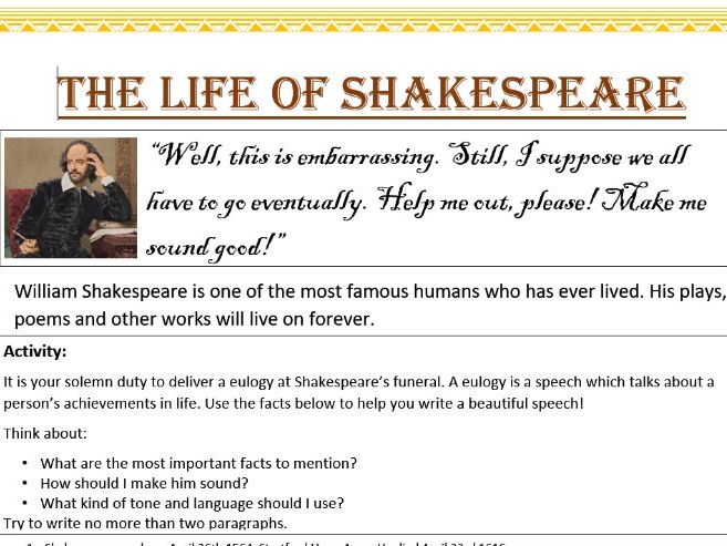 Introduction to Shakespeare - Whole class carousel | Teaching Resources
