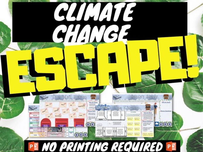 Climate Change Christmas escape Quiz | Teaching Resources