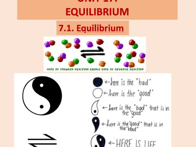 IB Chemistry-Unit-7-equilibrium ppt | Teaching Resources