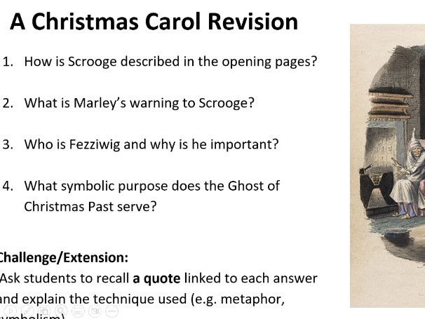 A Christmas Carol Revision lesson focusing on Stave 1 and 2 | Teaching ...