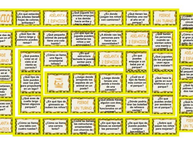 Park Things and Activities Spanish 4 Worksheet-2 Game-1 Exam Bundle ...