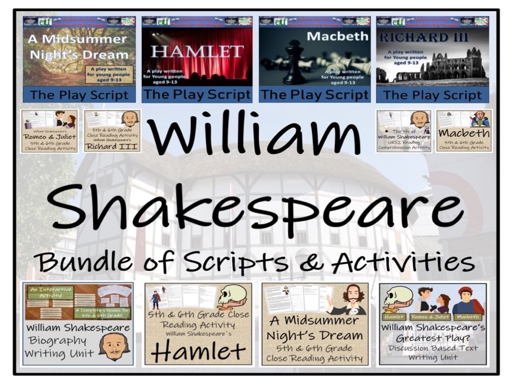 UKS2 Literacy - William Shakespeare Mega Bundle of Play Scripts ...