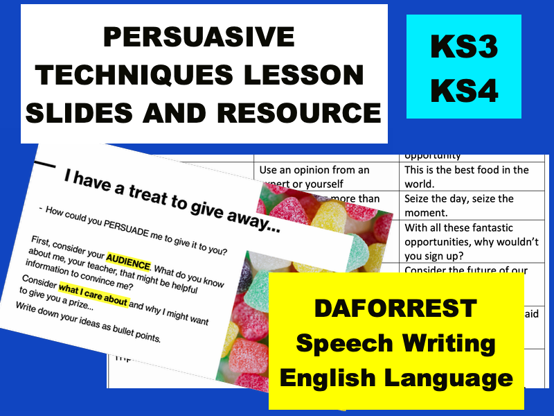 Introduction To Persuasive Devices DAFOREST Teaching Resources