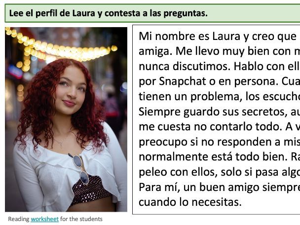 GCSE Spanish 1.4 – ¿Cómo es tu amigo ideal? (AQA Theme 1) | Teaching ...