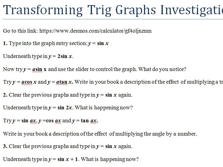 Secondary algebra teaching resources: Other graphs | TES