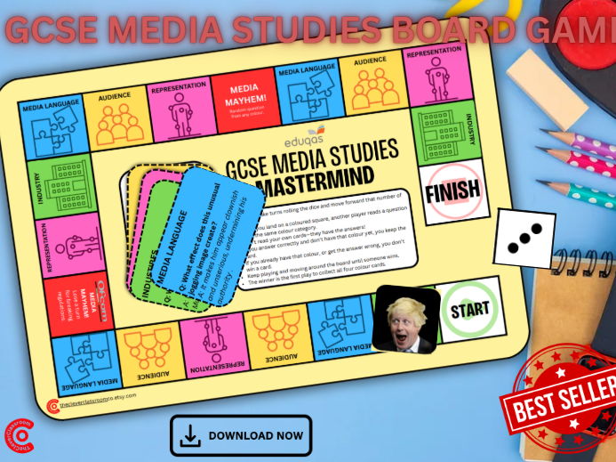 GCSE Media Studies Mastermind Board Game Eduqas Component 1 | Teaching ...