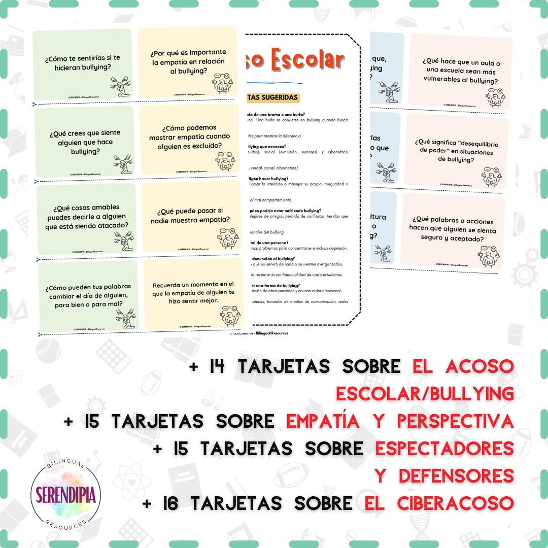 Bullying Actividades Debate | Bullying Spanish SEL Conversation ...
