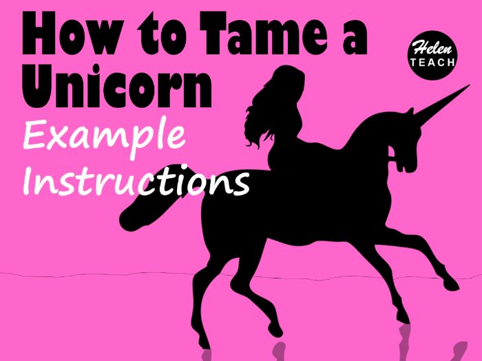 Unicorn Instructions Example Text Feature Identification Answers Unicorn Instructions Example Text Feature Identification Answers