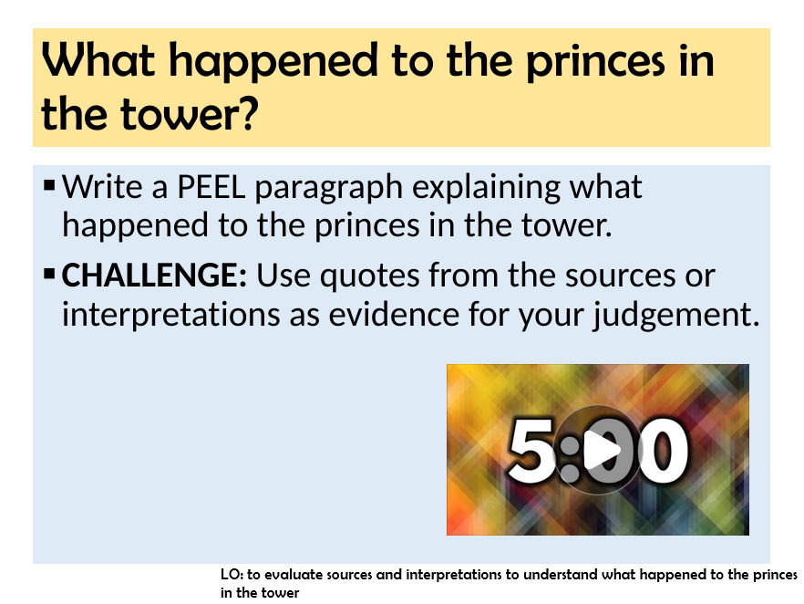 What happened to the princes in the tower? | Teaching Resources