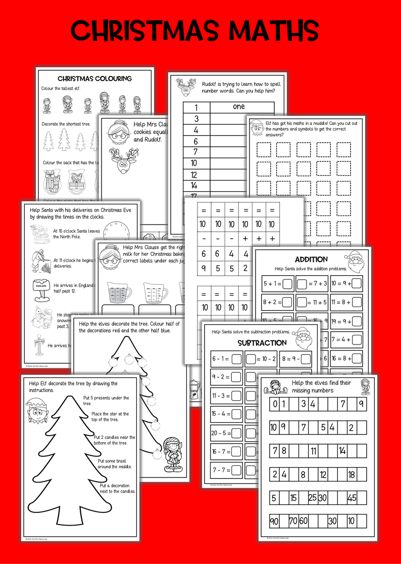 Christmas Maths Activities Teaching Resources Christmas Maths Activities Teaching Resources