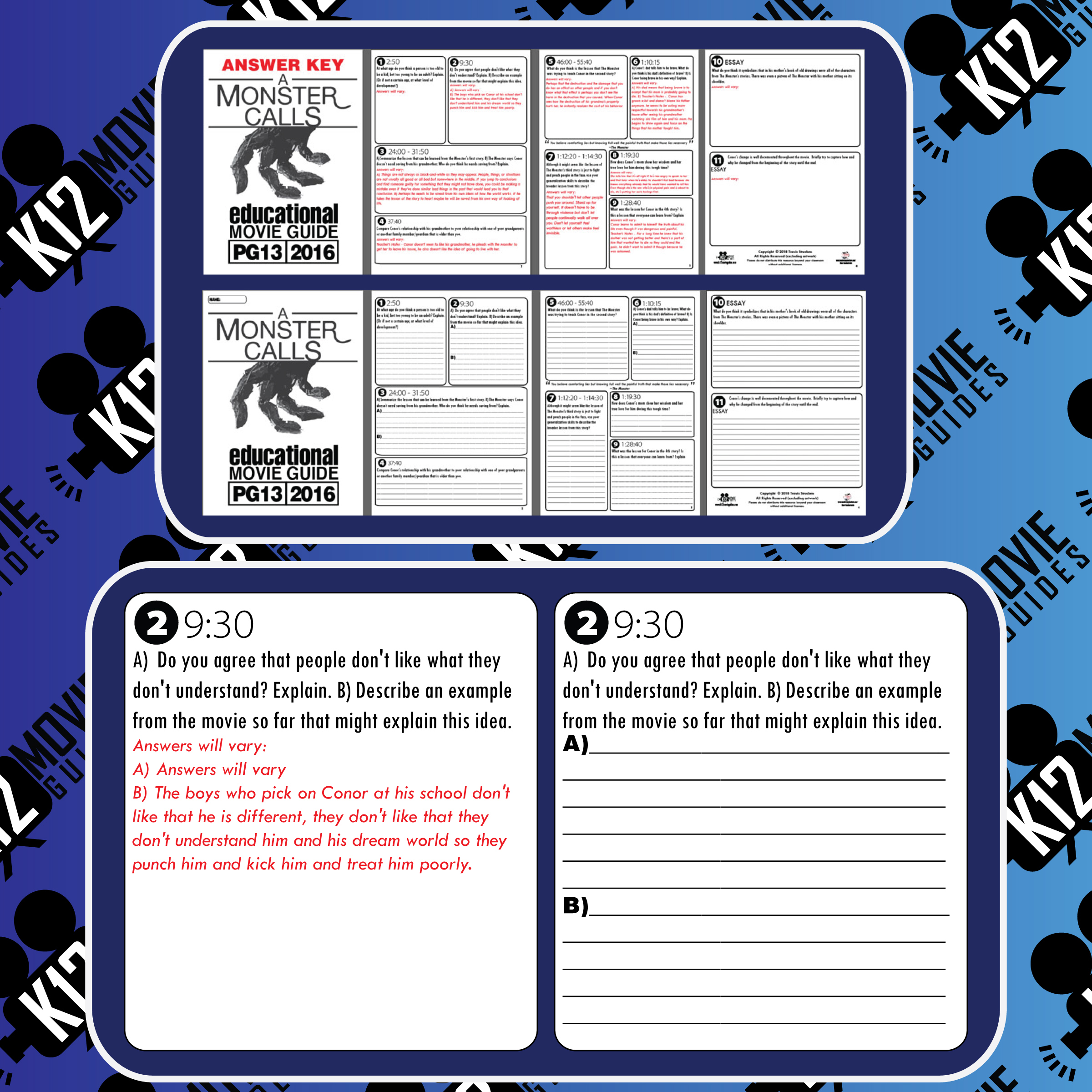 A Monster Calls Movie Guide | Questions | Worksheet (PG13 - 2016 ...