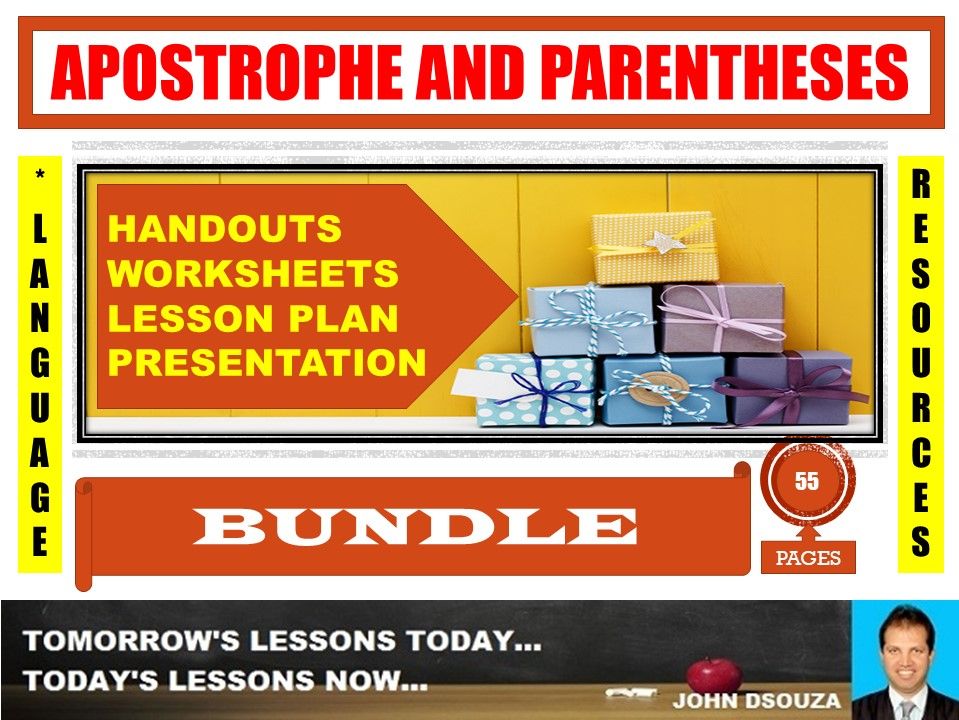 APOSTROPHE AND PARENTHESES BUNDLE | Teaching Resources