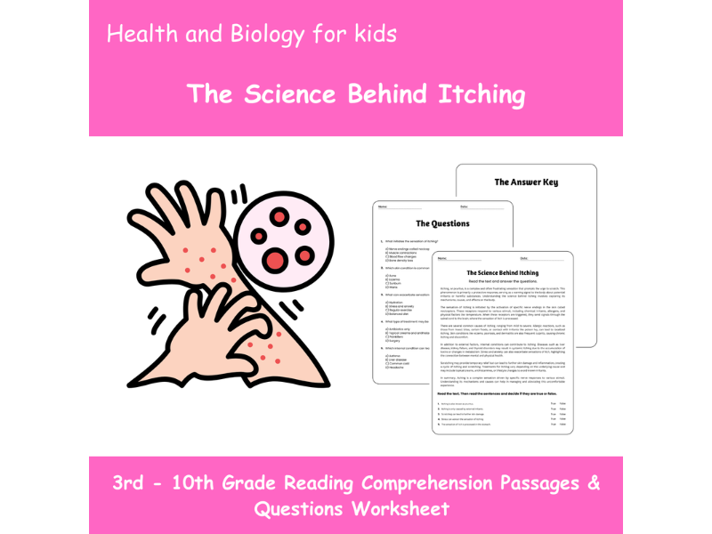 The Science Behind Itching Reading Comprehension Passages & Questions ...