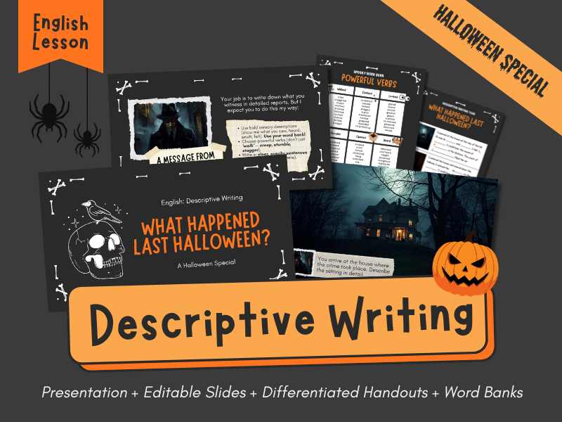 Halloween Descriptive Writing Lesson KS3/KS4 | Teaching Resources