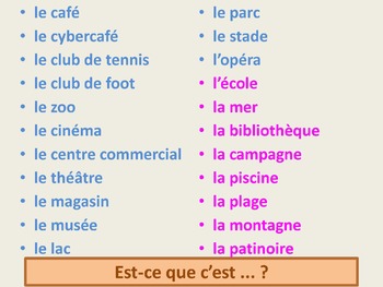 Endroits (Places in French) TPR Vocabulary Activities 2 | Teaching ...