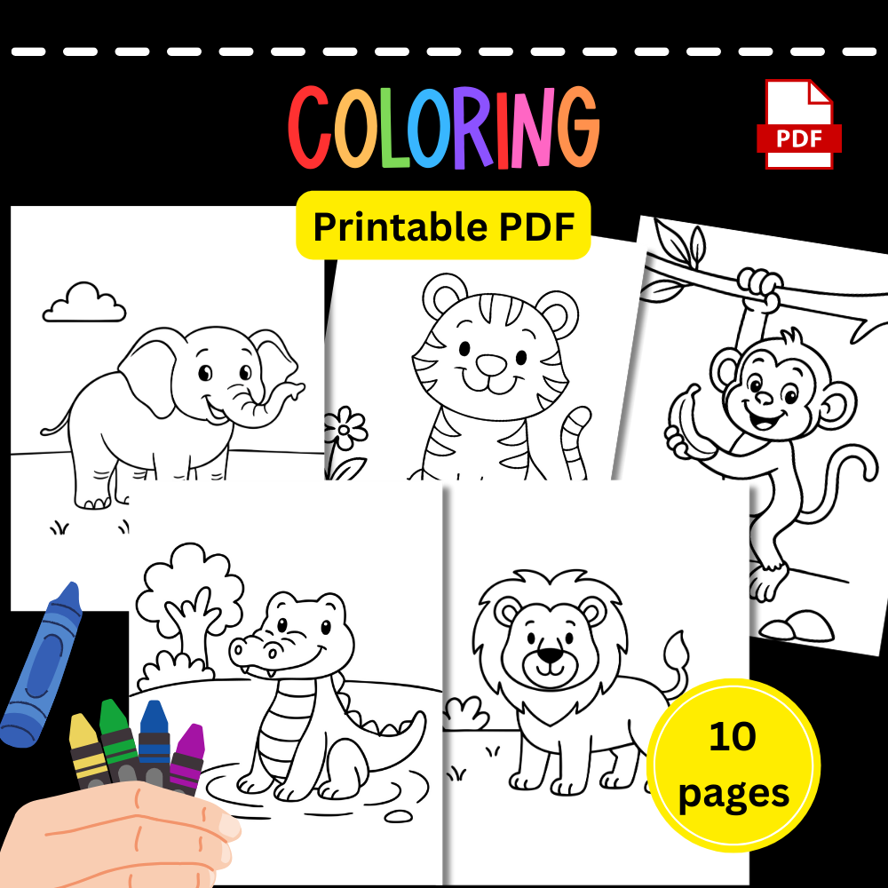 Safari Animals Coloring Pages | Preschool PDF | Teaching Resources