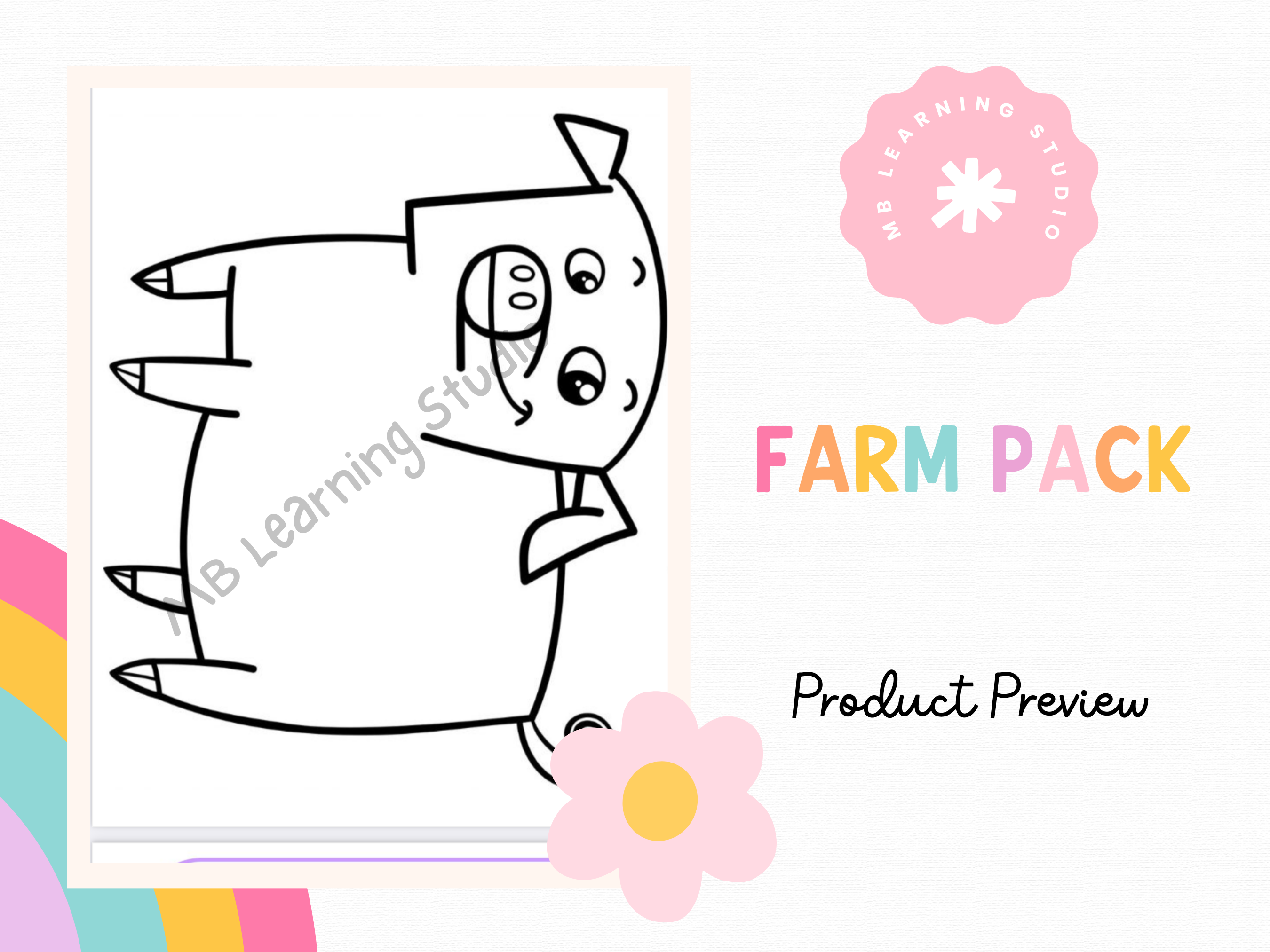 Blank Pig Template for Classroom Activities | EYFS, KS1, Pre-K ...