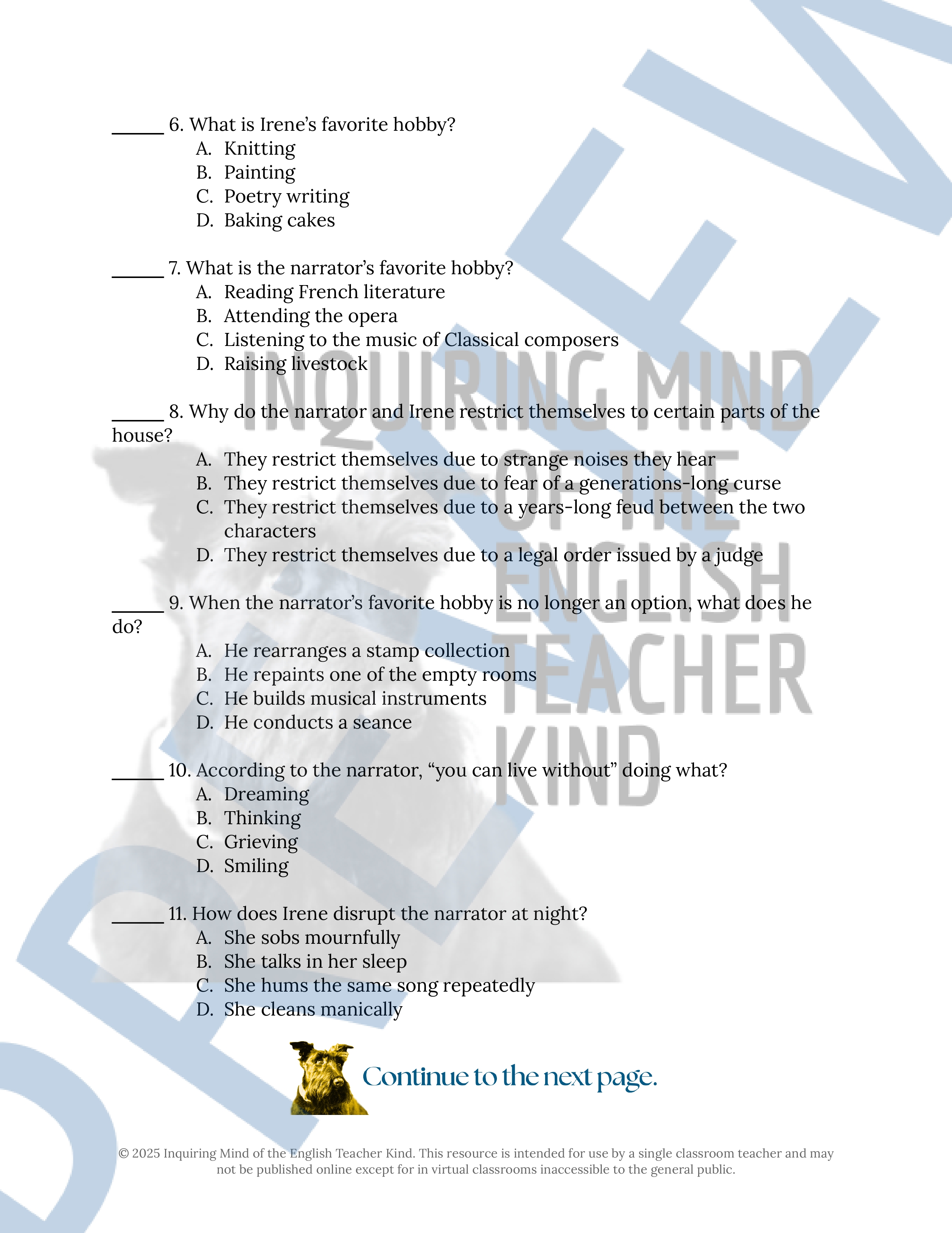 "House Taken Over" by Julio Cortázar Quiz and Answer Key | Magical ...