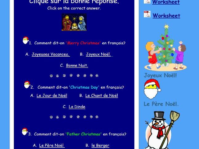 French Christmas Quiz | Teaching Resources
