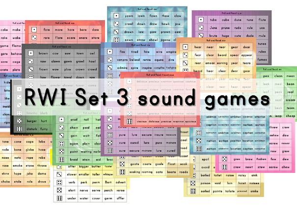 Roll and Read RWI Set 3 sound mats/games | Teaching Resources