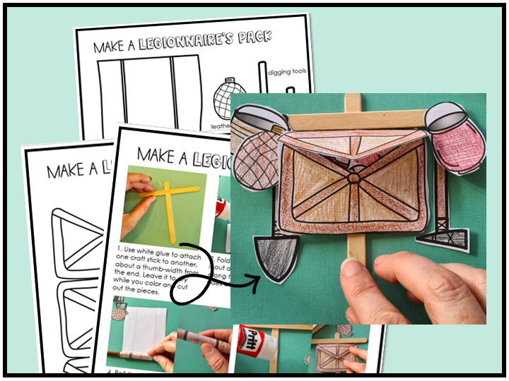 Ancient Rome Legionnaire's Pack Craft, Hands-on Roman History Marius's ...