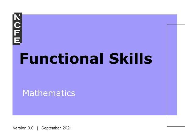 NCFE L2 Functional Skills Maths Resources 603 5060 X Teaching Resources