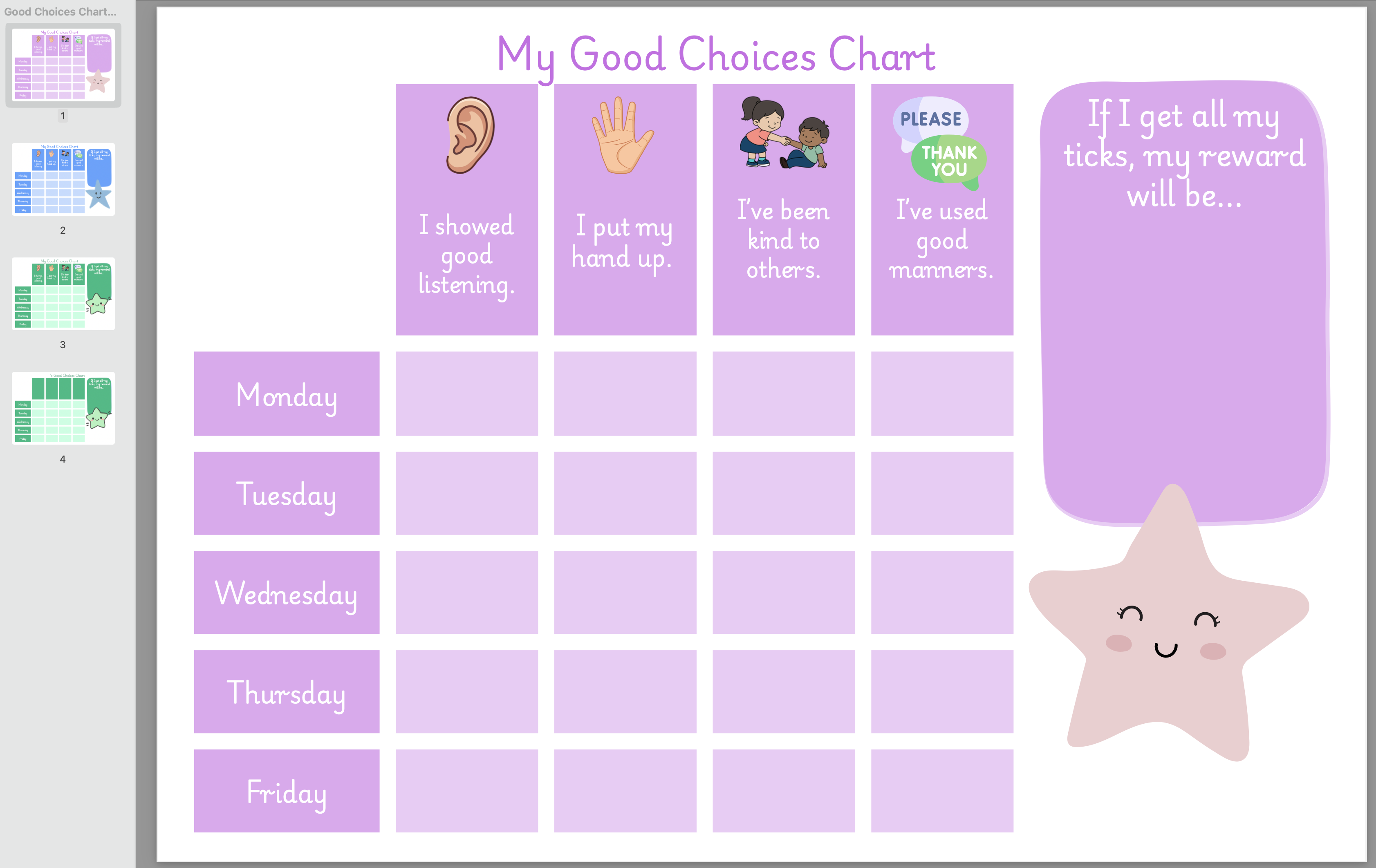 Good Choices Reward Chart | Individual & Class Behaviour Tracker (20 ...