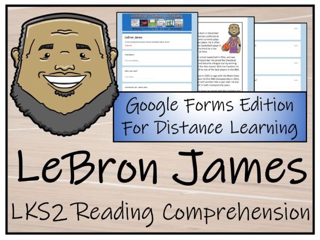 LKS2 LeBron James Biography & Reading Comprehension Bundle | Digital ...