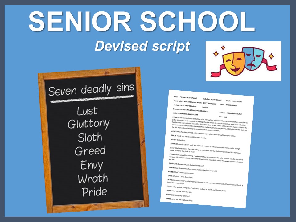 Senior School devised script | Teaching Resources