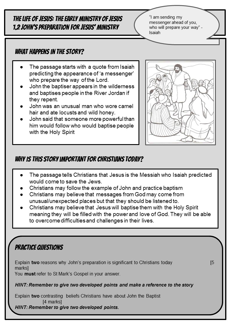 AQA Religious Studies: St. Mark's Gospel Revision Guide | Teaching ...
