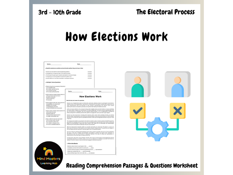 How Elections Work Reading Comprehension Passages & Questions ...