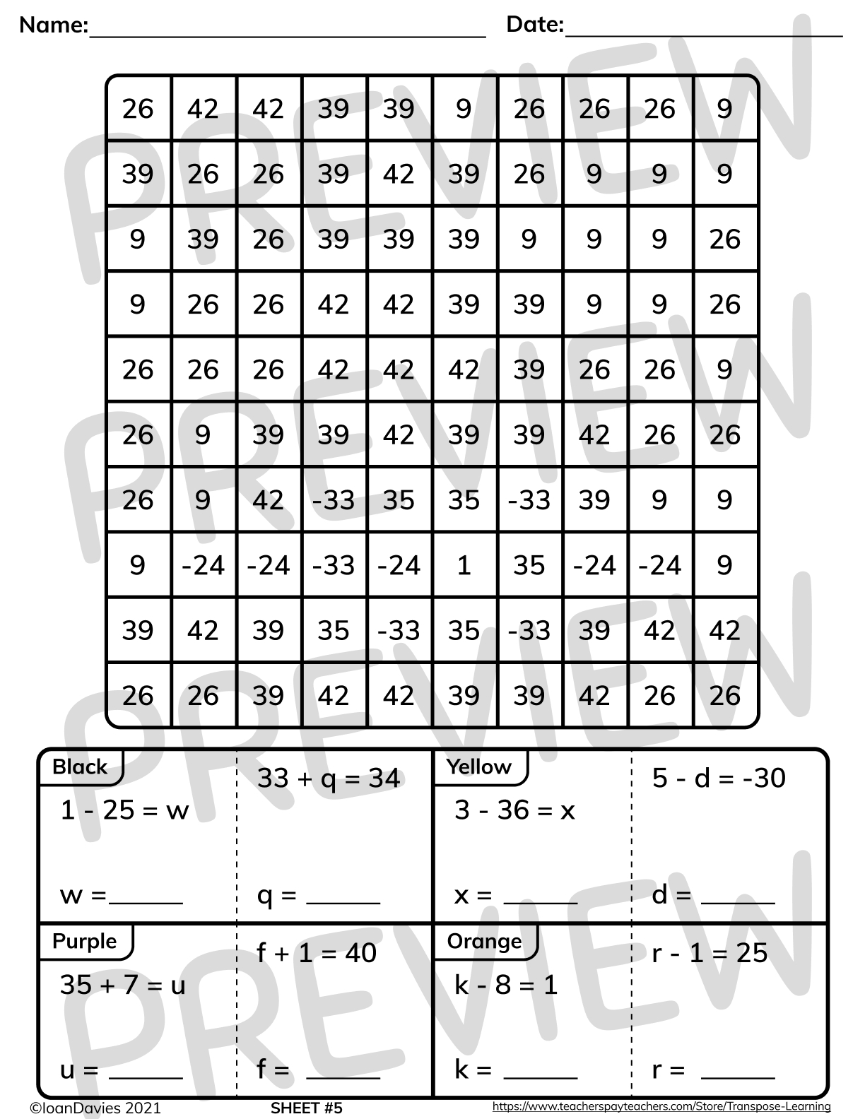 One Step Equations With Addition and Subtraction | Halloween Mystery ...