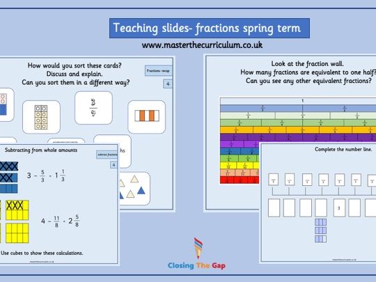 Year 4 - Editable Fraction Teaching Slides - White Rose Style by ...