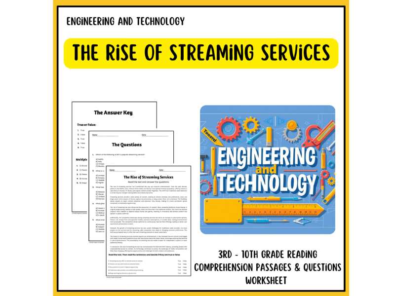 The Rise of Streaming Services Reading Comprehension Passages ...