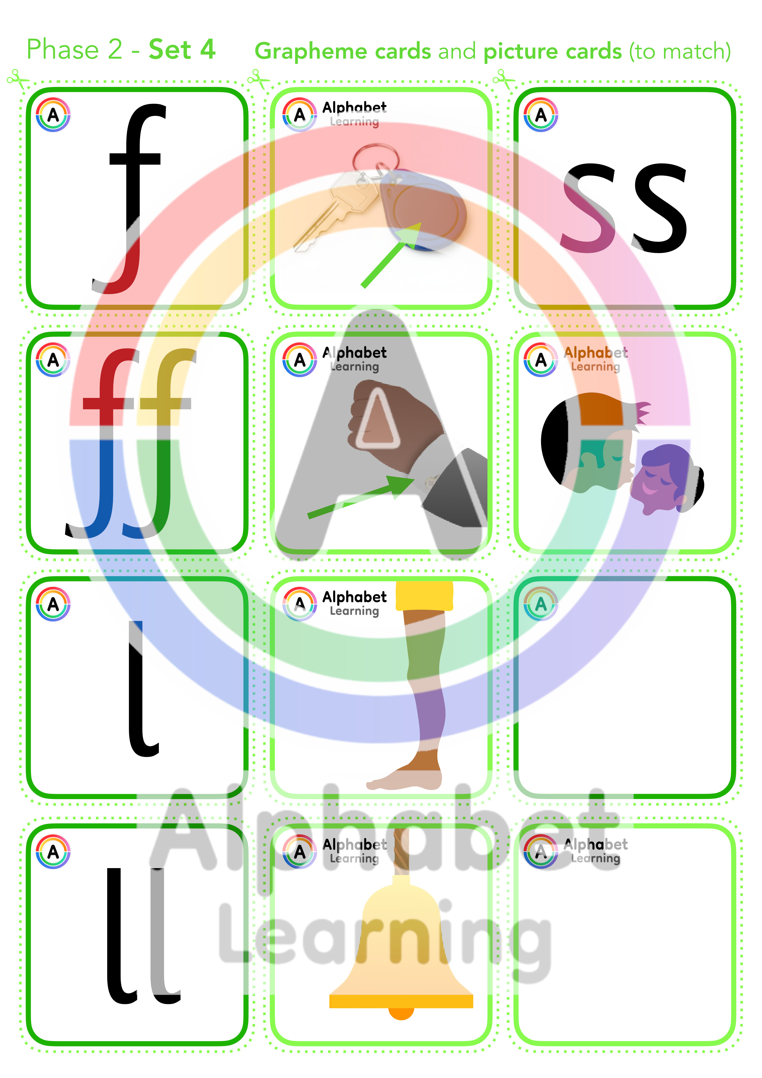 Phase 2 Grapheme/Picture Match (x4 Sets) | Teaching Resources