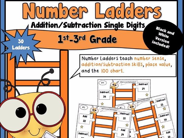 Number Ladders using 2-Digit Addition and Subtraction by ...