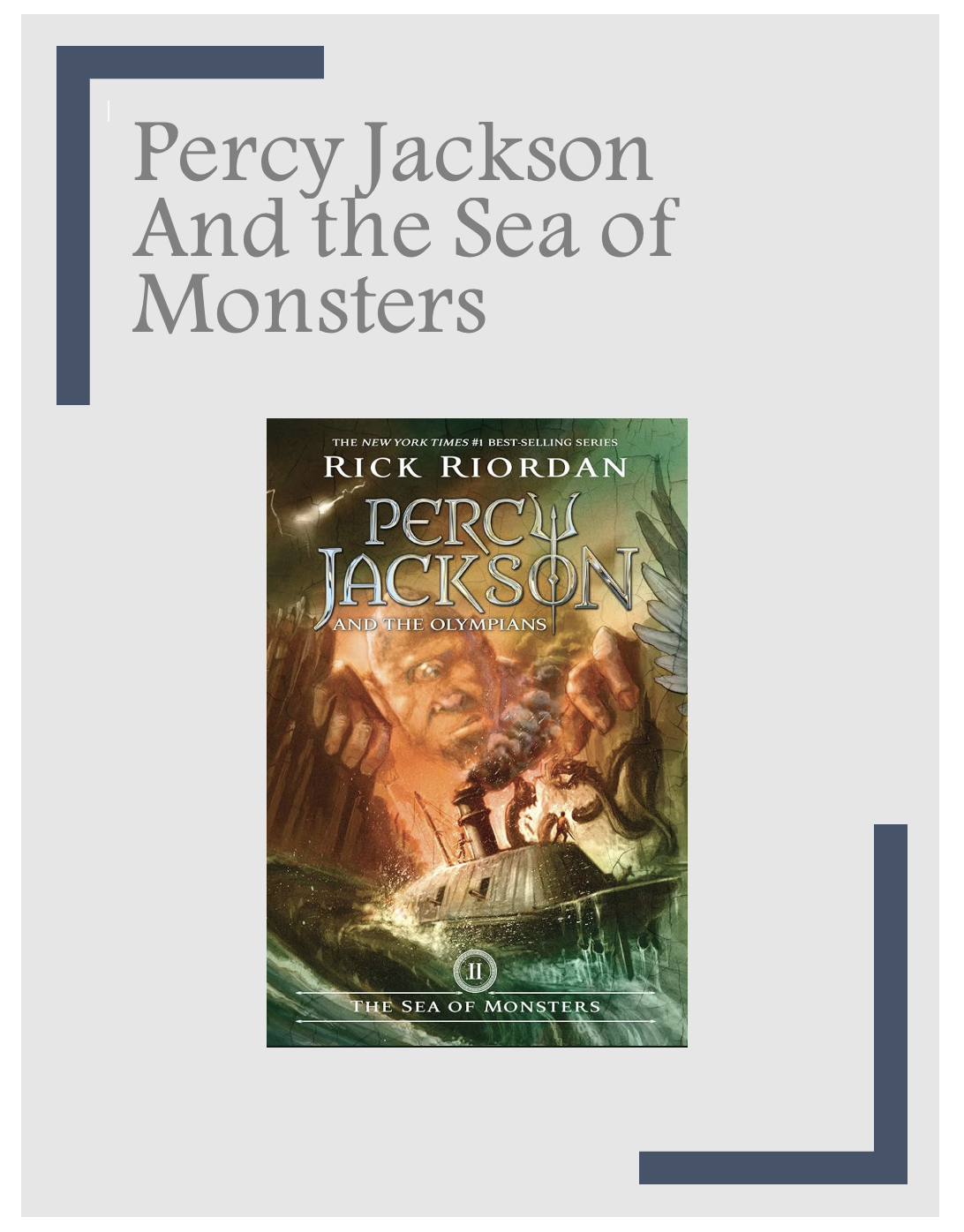Percy Jackson The Sea of Monsters Comprehension Study Guide | Teaching ...