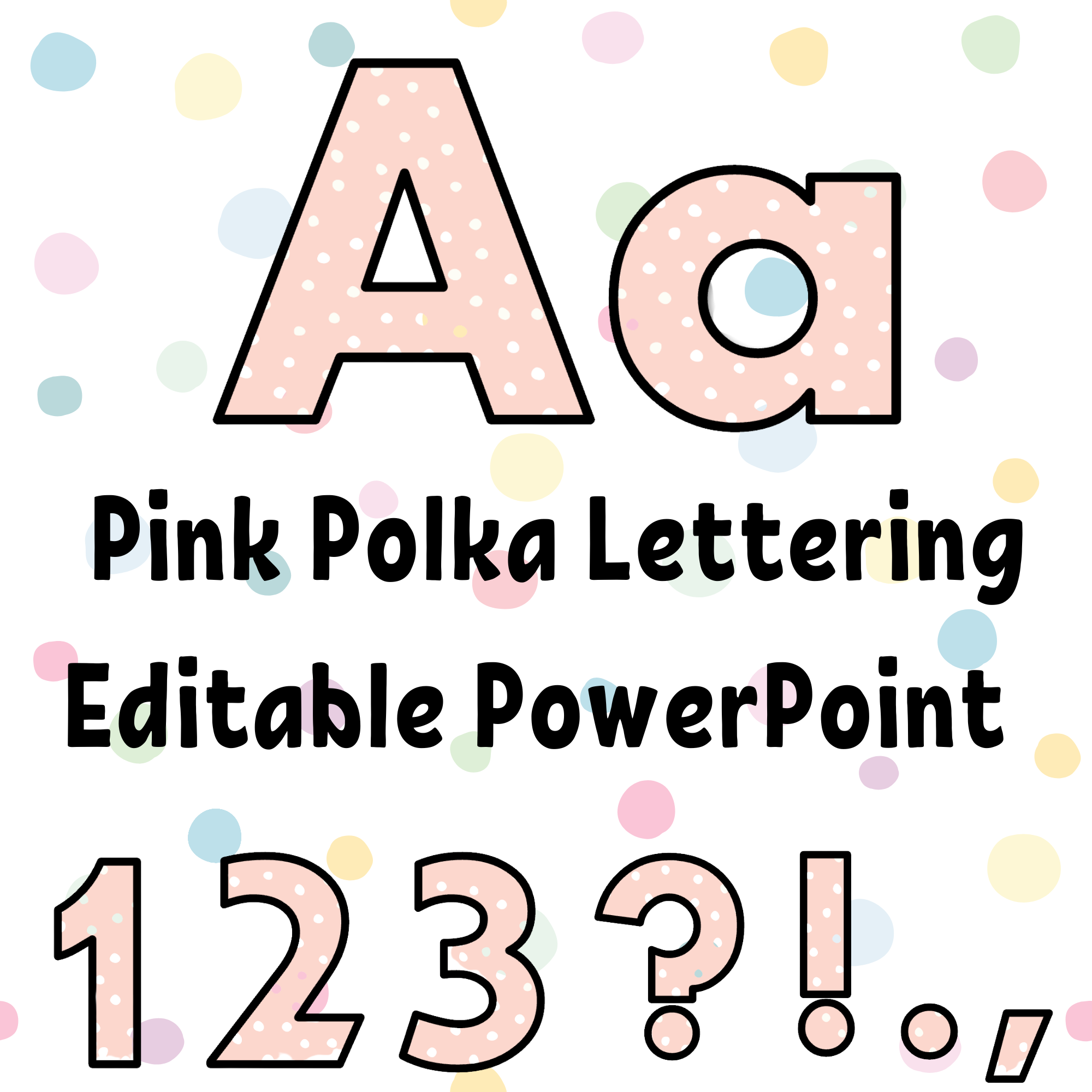 Editable Pink Polka Display Lettering | Teaching Resources
