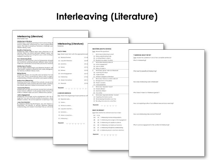 Interleaving (Literature) | Teaching Resources